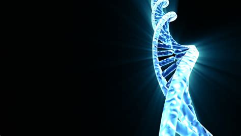 3d Rotating Dna Model On Science Scroll Background Seamless Loop