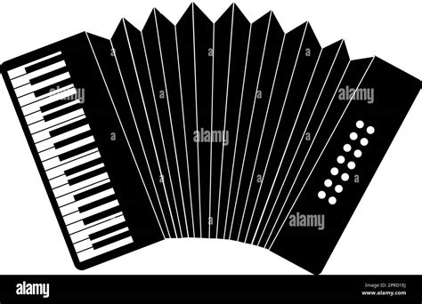 Accordion Icon On White Background Chromatic Accordion Symbol Old