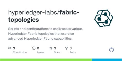 GitHub Hyperledger Labs Fabric Topologies Scripts And Configurations To Easily Setup Various
