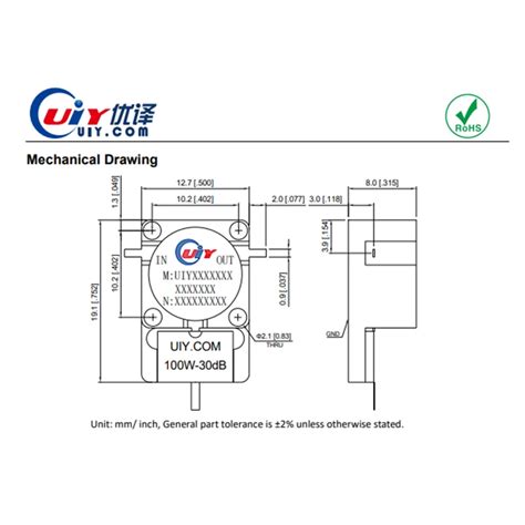 Counter Clockwise Rf Drop In Isolator Uiydi1219a Rf Ferrite Isolator For 5150 5350mhz Buy Drop