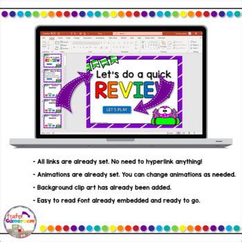 Editable Powerpoint Game Template By Teacher Gameroom TPT