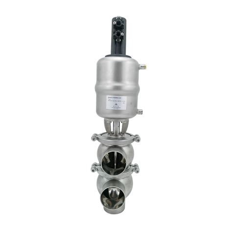 Sanitary Pneumatic 3 Way Flow Diversion Diverter Valves Buy Sanitary