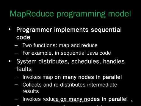 New Ideas Track Testing Mapreduce Style Programs Uta