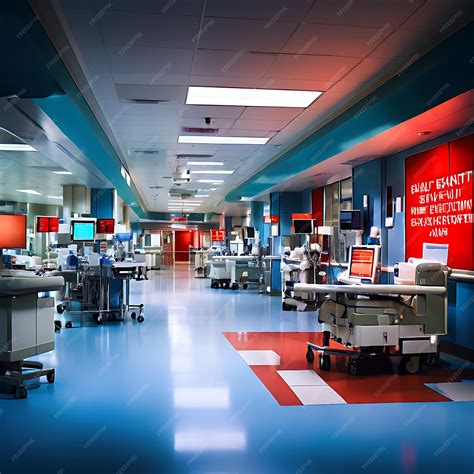 Hospital Emergency Department Triage Areas Medical Personnel Premium Ai Generated Image