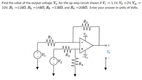 Solved Find The Value Of The Output Voltage V O