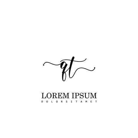 QT Initial Handwriting Template Design Vector Art At Vecteezy