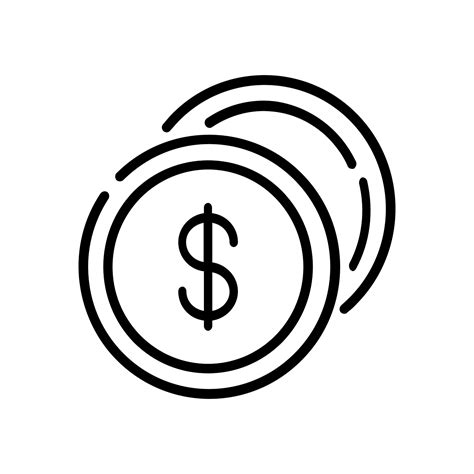 Coin Outline Vector Icon For Web 10075176 Vector Art At Vecteezy
