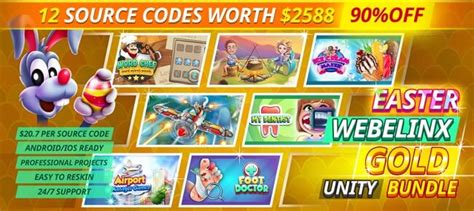 Easter Webelinx Gold Unity Bundle Sale 12 Source Codes Worth 2588 90