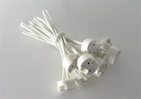 Maxfire 50pcs Pack G8 Wire Connector Socket Led Light Bulb Ceramic Wire Connector Base Socket