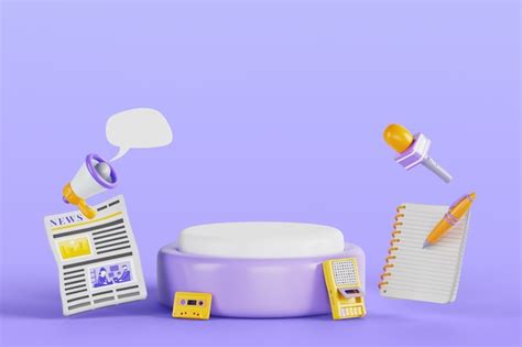 3d рендеринг фона подиума объявления Бесплатно Psd Файл