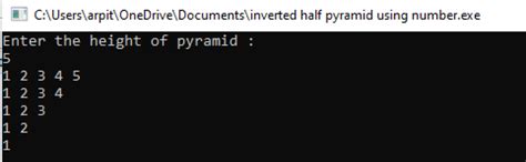 Pyramid Pattern Problems Using Numbers In C With Cpp C Edusera