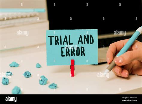 Conceptual Display Trial And Error Internet Concept Lear Something By