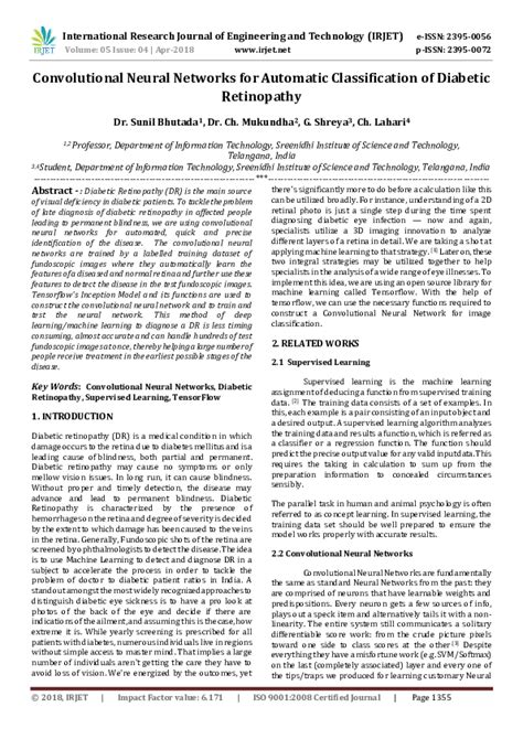 Pdf Convolutional Neural Networks For Automatic Classification Of