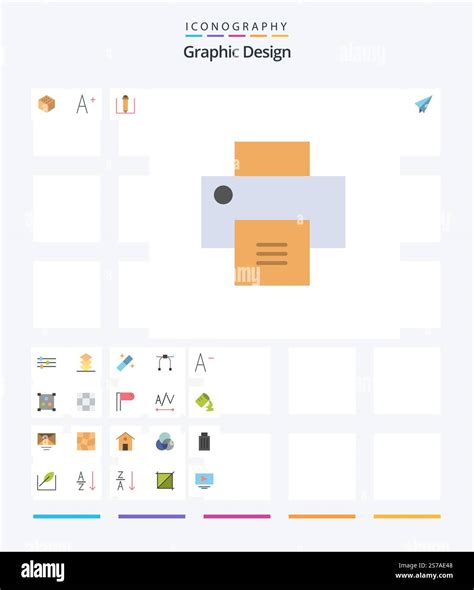 Creative Design 25 Flat Icon Pack Such As Stack Arrange Printing