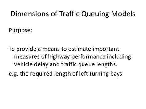 Queuing Theory And Traffic Flow Analysis