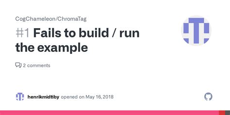 Fails To Build Run The Example Issue CogChameleon ChromaTag GitHub