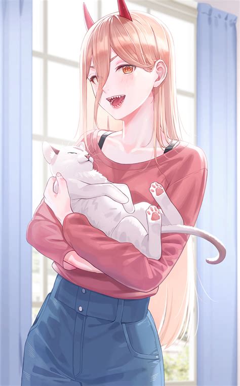 Power And Meowy Chainsaw Man Drawn By Kfr Danbooru