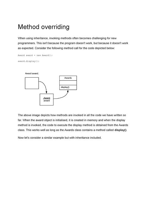 Method Overriding Method Overriding When Using Inheritance Invoking Methods Often Becomes