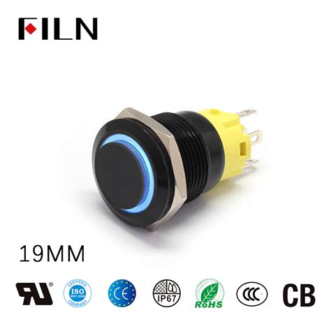 V Mm Momentary Black Push Button Switch