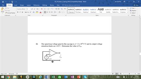 solved the open loop voltage gain for this op amp is a 2