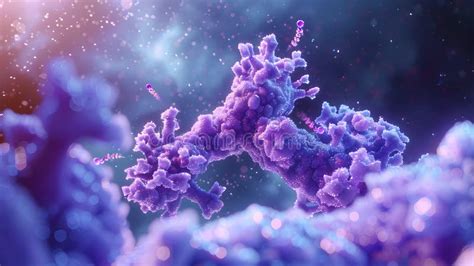 3d Illustration Of A Catalytic Enzyme Stock Illustration