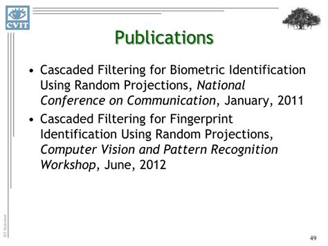 Ppt Cascaded Filtering For Biometric Identification Using Random Projection Powerpoint