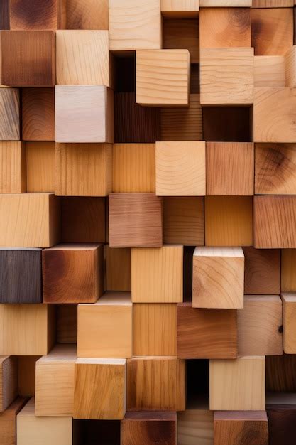 Premium Photo Rectangular Wooden Blocks In A Stacked Arrangement
