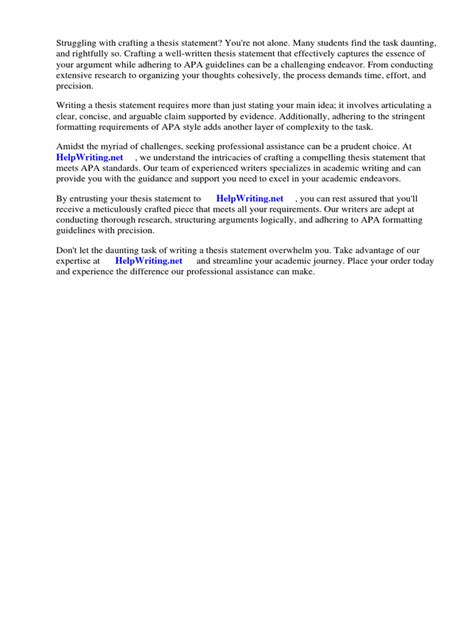 Apa Example Thesis Statement Pdf Thesis Apa Style