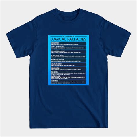 Common Logical Fallacies Chart Fallacy T Shirt