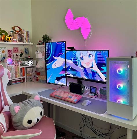 Gamer Bedroom Bedroom Setup Room Ideas Bedroom Bedroom Decor Pc Games Setup Pc Setup Desk