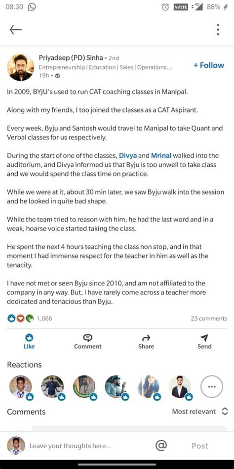 So Proud To Be Working Here Byjus Deepthi Pai Manoor