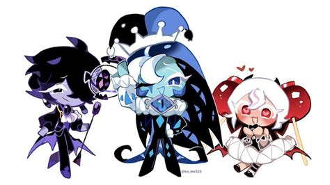 Shadow Milk Cookie Candy Apple Cookie And Black Sapphire Cookie Cookie Run And 1 More Drawn
