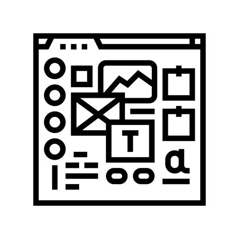 Mood Board Ux Ui Design Line Icon Vector Illustration 41281794 Vector Art At Vecteezy