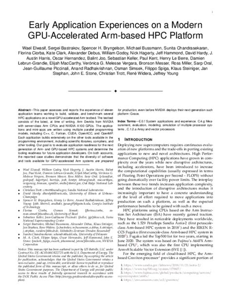 pdf early application experiences on a modern gpu accelerated arm