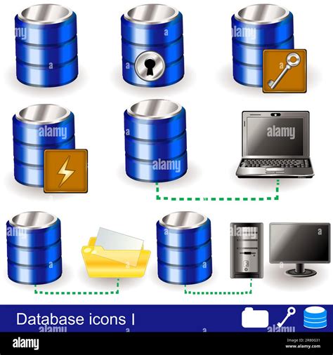 A Collection Of Different Database Icons Part Stock Vector Image Art Alamy