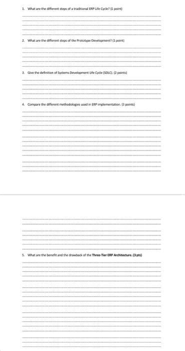 Solved What Are The Dfferent Meps Of A Traditonel ERPUSe Chegg Com