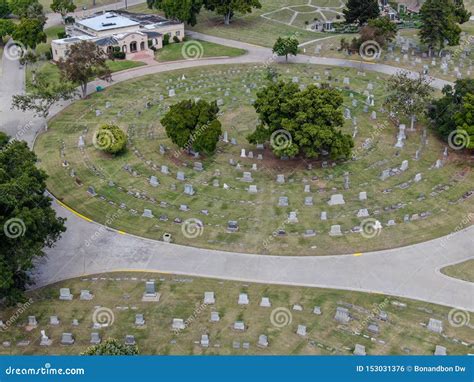 Aerial View Of Greenwood Memorial Park And Mortuary Editorial Photo
