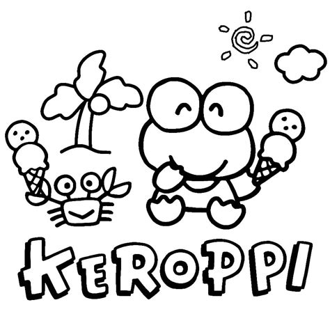 Cinnamoroll And Keroppi Coloring Pages