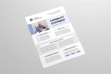 capability statement ms word and indesign print templates ft