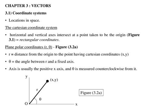 PPT CHAPTER VECTORS Coordinate Systems Locations In Space