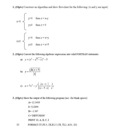 solved very urgent fortran 1 10pts construct an