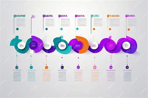 Premium Photo Business Data Visualization Timeline Infographic Icons Designed For Abstract