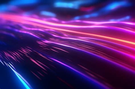 Premium Ai Image Gradient Particle Neon Wave Background