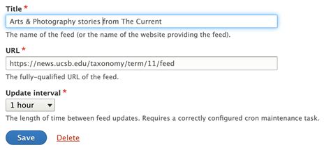 Displaying RSS Feeds From External Sites UCSB Web Standards Group