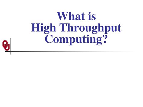 PPT Parallel Programming Cluster Computing High Throughput Computing PowerPoint Presentation