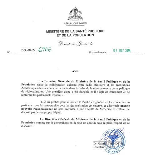 Pas De Reconnaissance Aux Facultés De Médecine Qui Ne Disposent Pas D