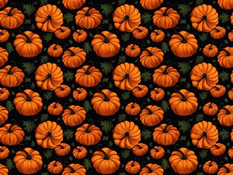 Premium Ai Image Seamless Pattern Of Pumpkins
