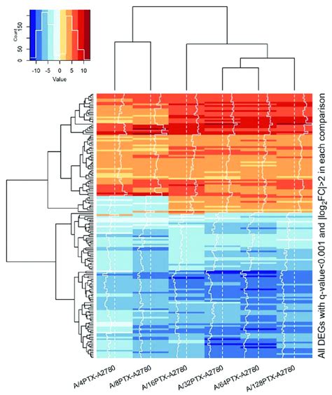 Heat Map Of Gene Expression In The Development Of PTX Induced Inverse