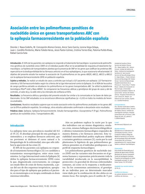 Pdf Association Between Single Nucleotide Genetic Polymorphisms In Abc Transporter Genes With