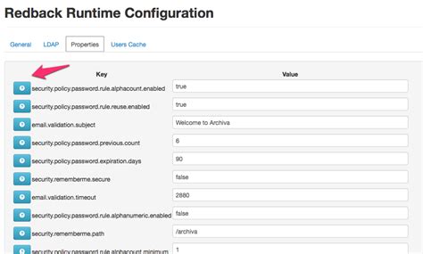 Archiva Documentation Apache Archiva Redback Runtime Configuration